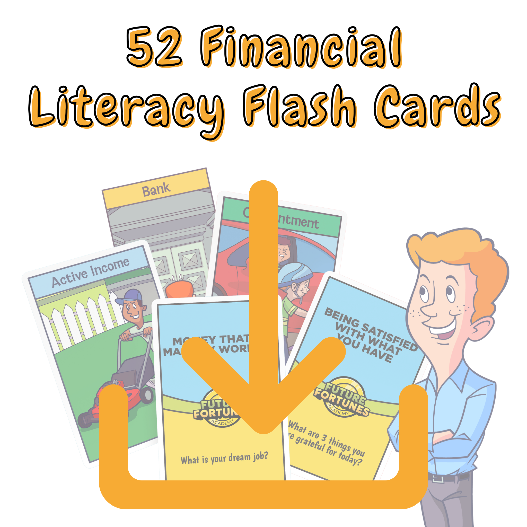 52 Financial Literacy Flash Cards for the Classroom Downloadable ...