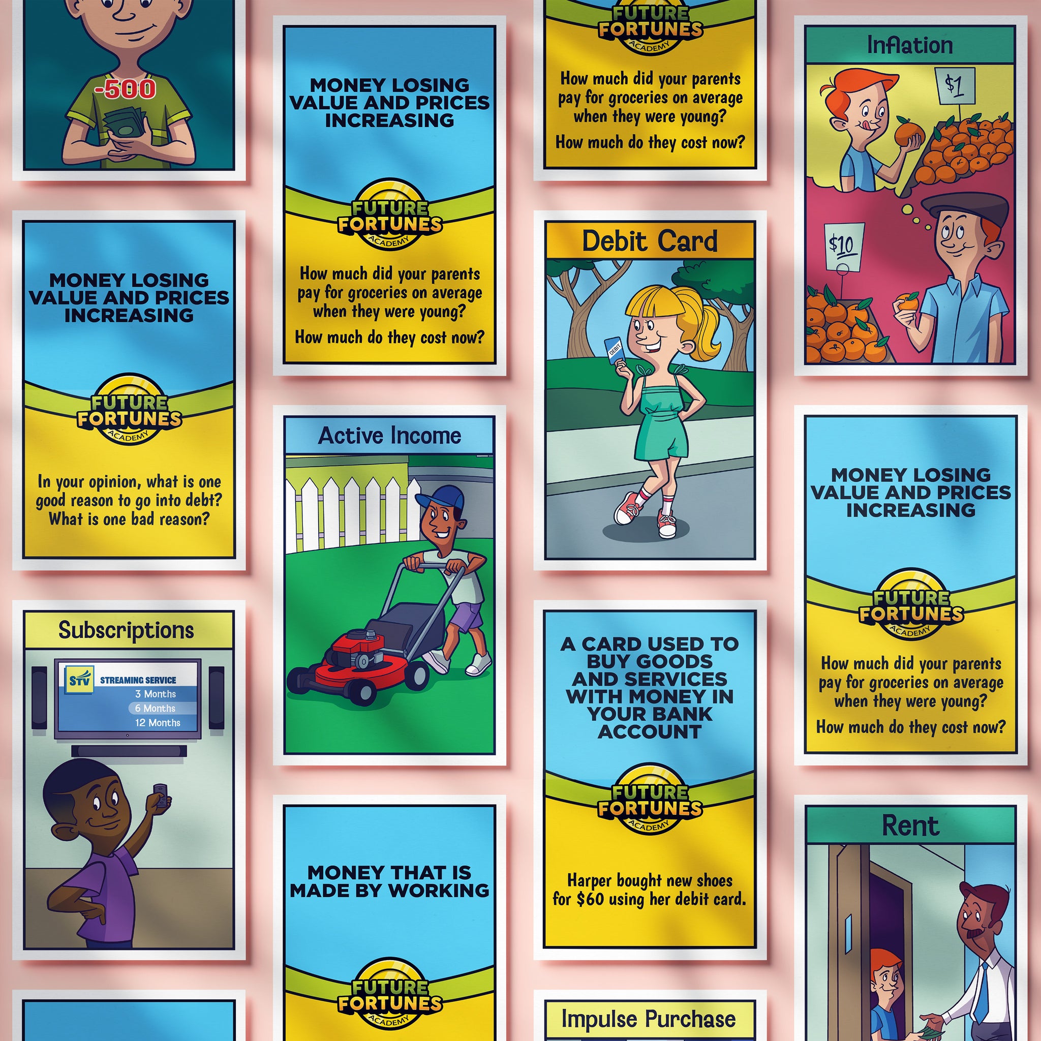 52 Financial Literacy Flash Cards for the Classroom Downloadable ...